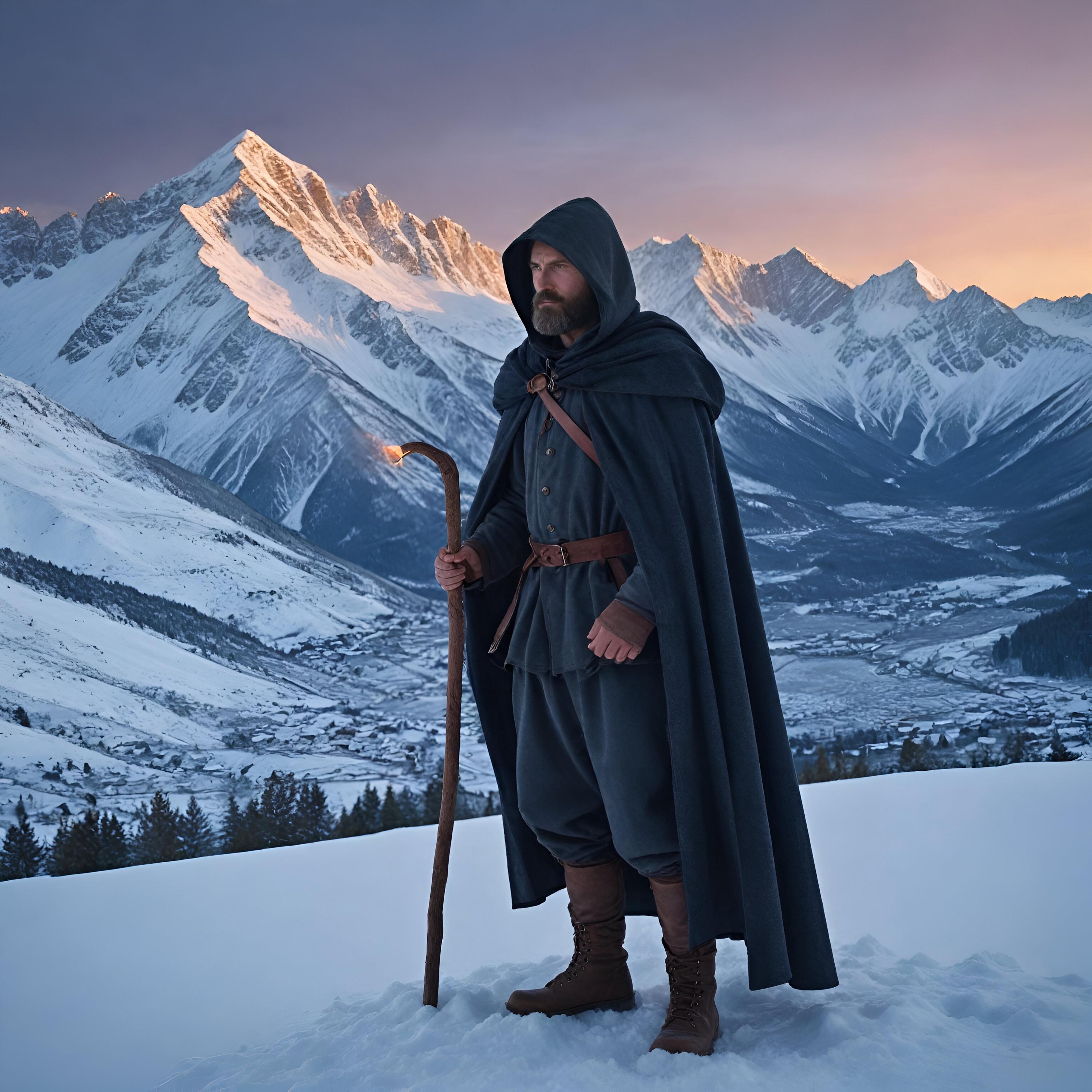 Mystic Mountain Enchanter Robe | Men's Medieval Wizard Costume | Epic ...