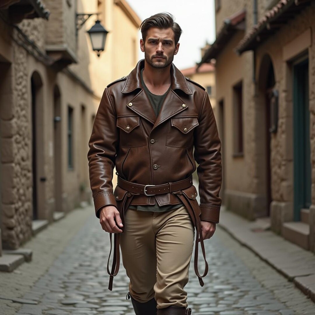 Personalized Renaissance Leather Jacket | Modern Medieval Explorer ...
