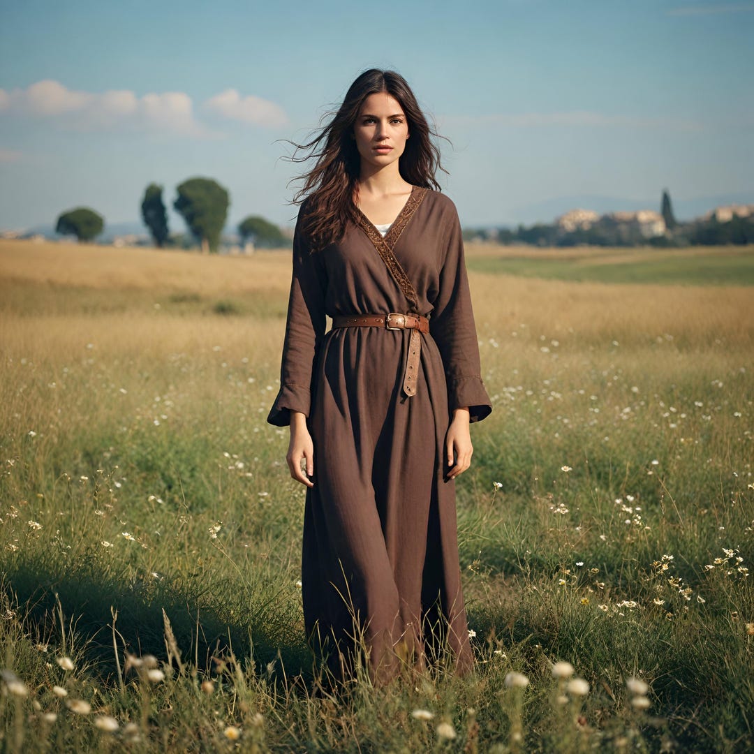 Renaissance Countryside Maiden Gown | Rustic Bohemian Dress | Women's ...