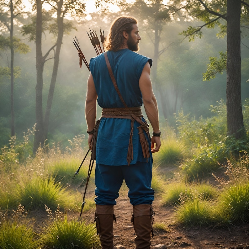 Forest Archer Cosplay Costume | Men's Medieval Hunter Festival Outfit ...