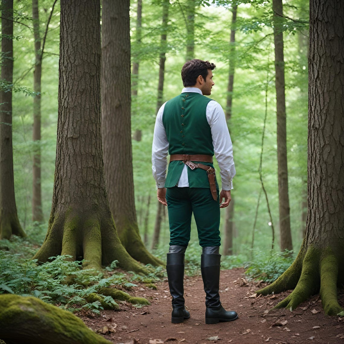 Stylish Forest Archer Cosplay Costume Trendy Men's Renaissance Vest ...