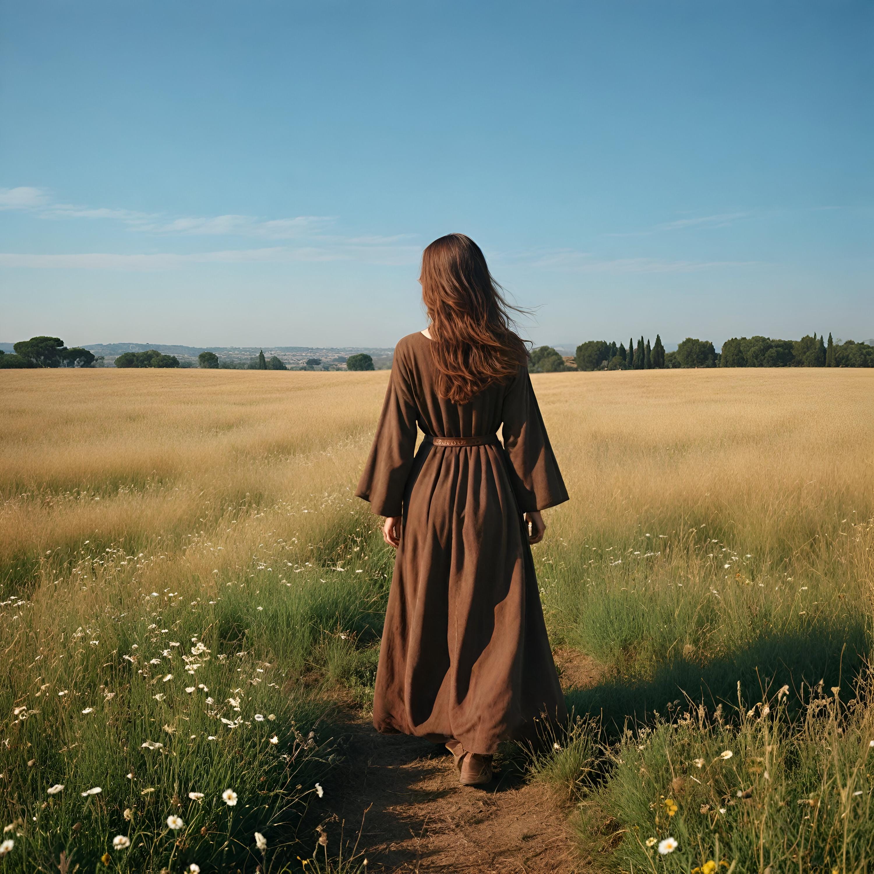 Renaissance Countryside Maiden Gown | Rustic Bohemian Dress | Women's ...