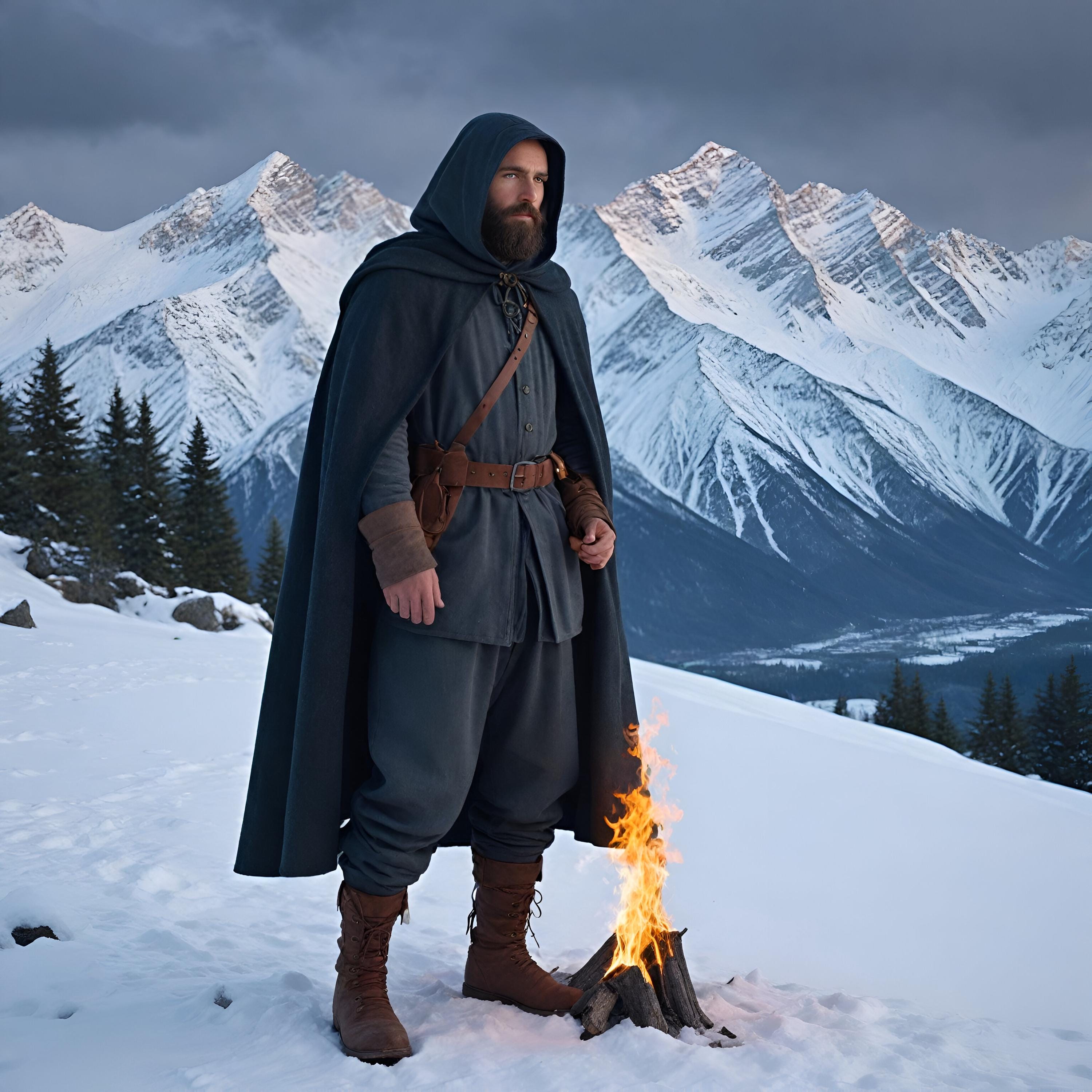 Mystic Mountain Enchanter Robe | Men's Medieval Wizard Costume | Epic ...