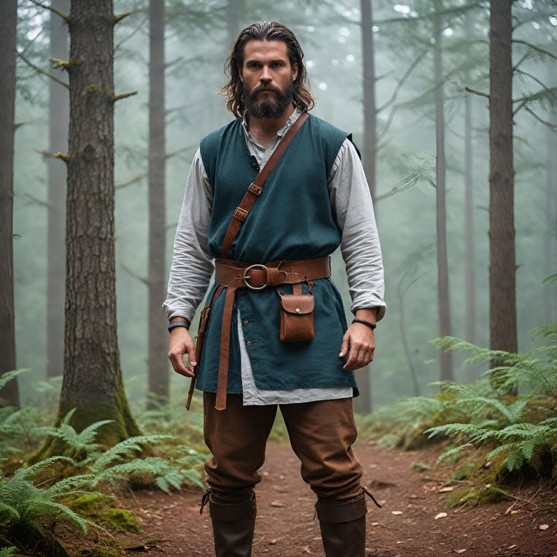 Rugged Medieval Woodsman Medieval Costume | Men's Exquisite Warrior ...