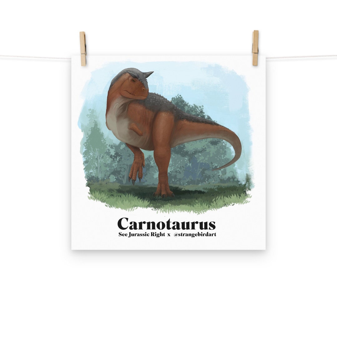 Carnotaurus Poster by @strangebirdart - Etsy