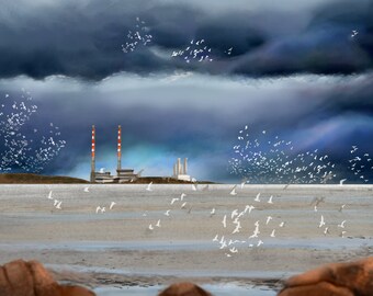 Ha'penny Bridge, Dublin Digital Painting, Ireland Cityscape Art ...