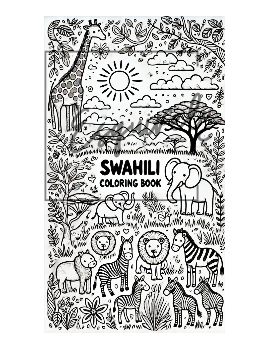 Children's Swahili Coloring Book - Etsy