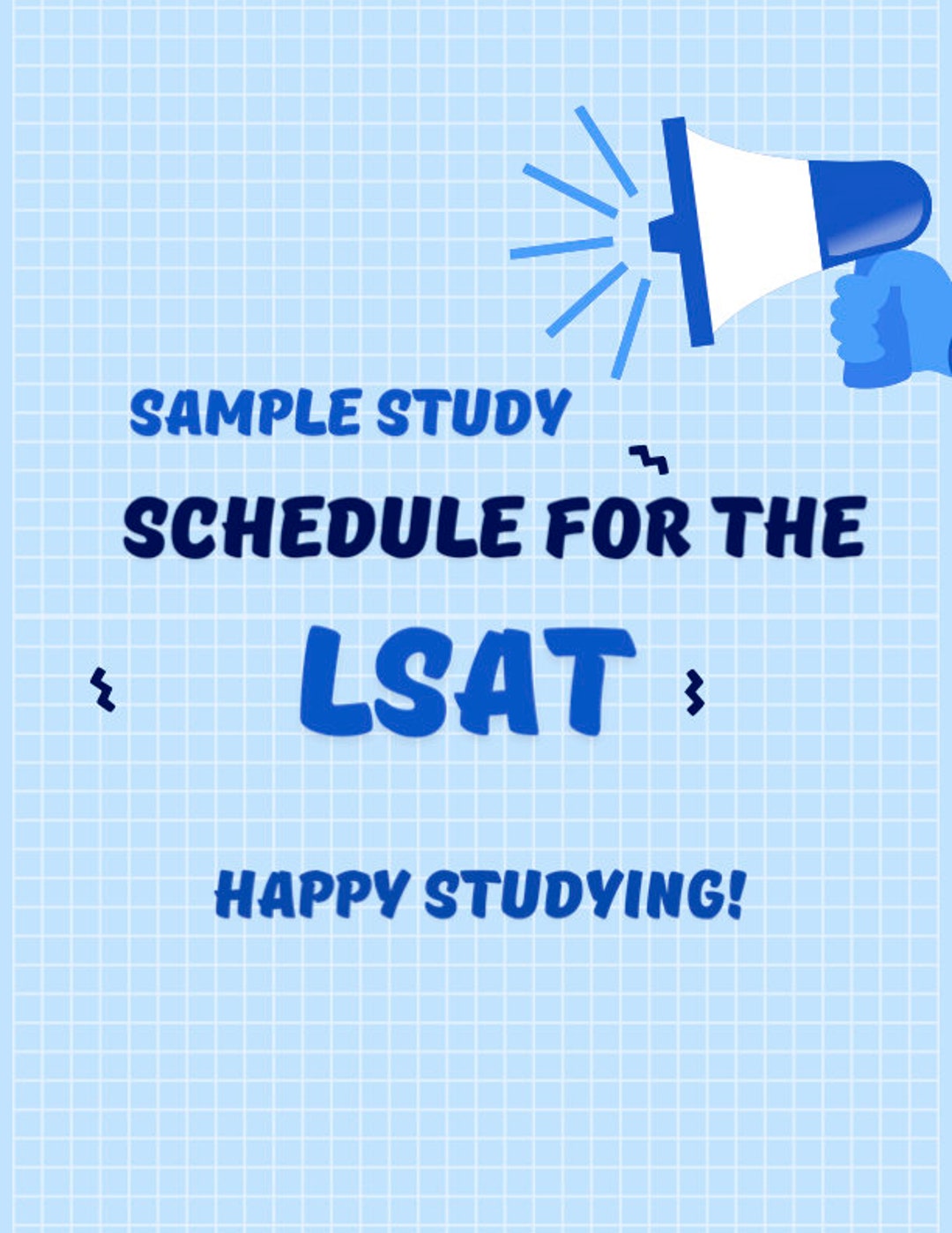 Sample Study Schedules for the LSAT - Etsy
