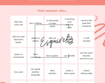 First Day of School Activity - Classroom Bingo Printout - Etsy