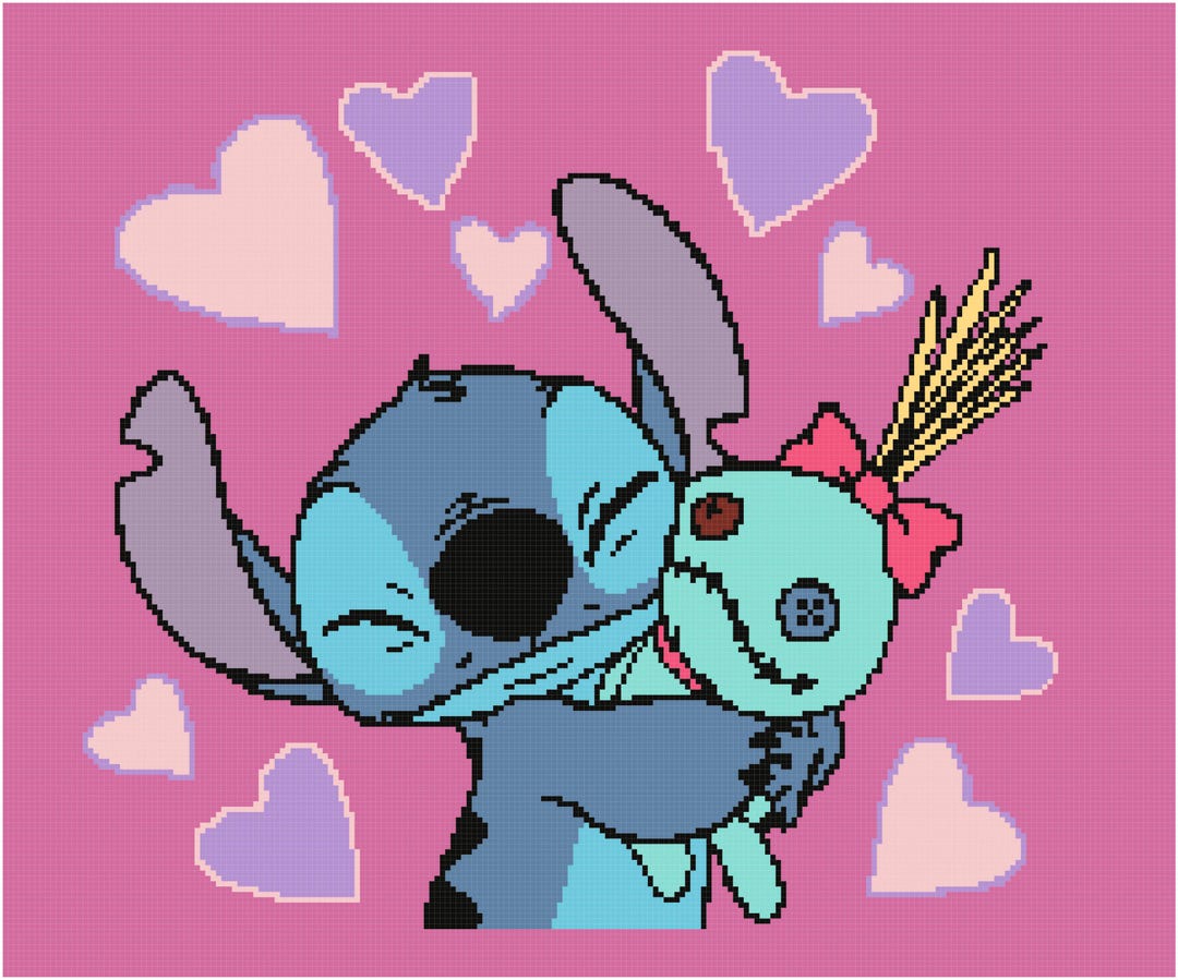 Stitch Hugging Scrum Crochet Graphgan Graph - Etsy