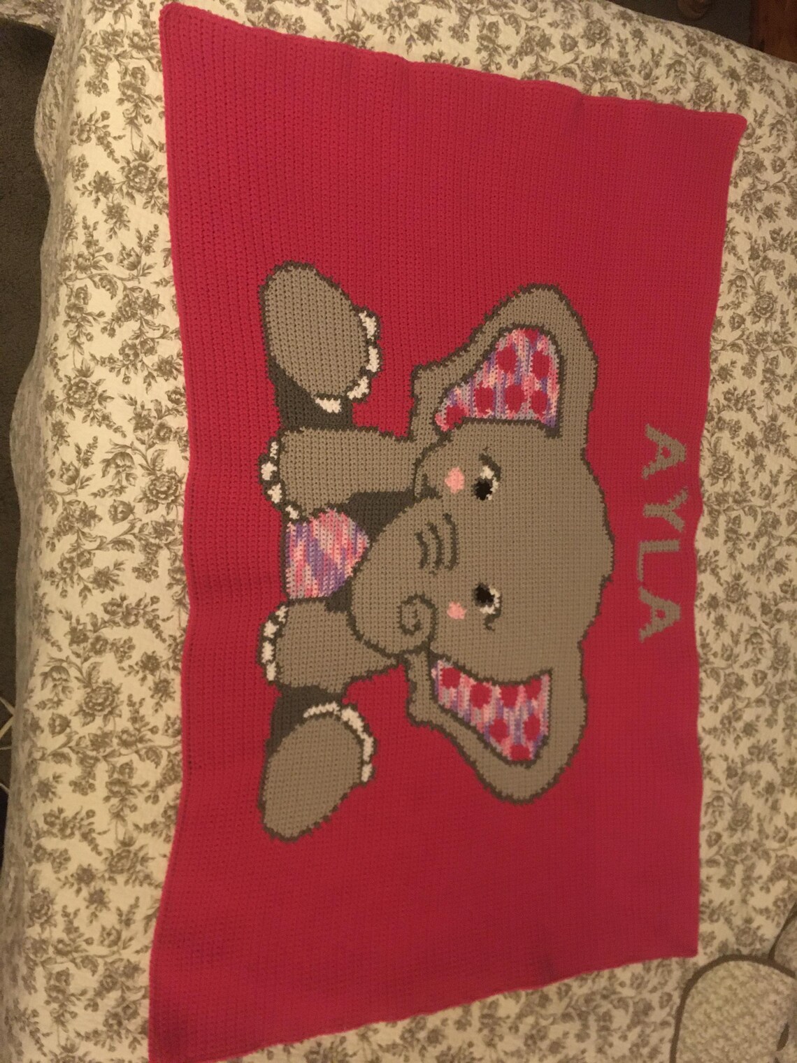 Baby Elephant Crochet Graphgan Graph - Etsy