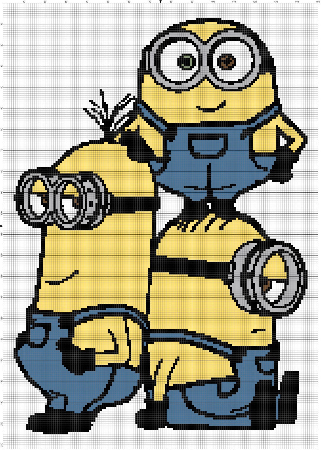 Minion's Crochet Graphghan Graph - Etsy