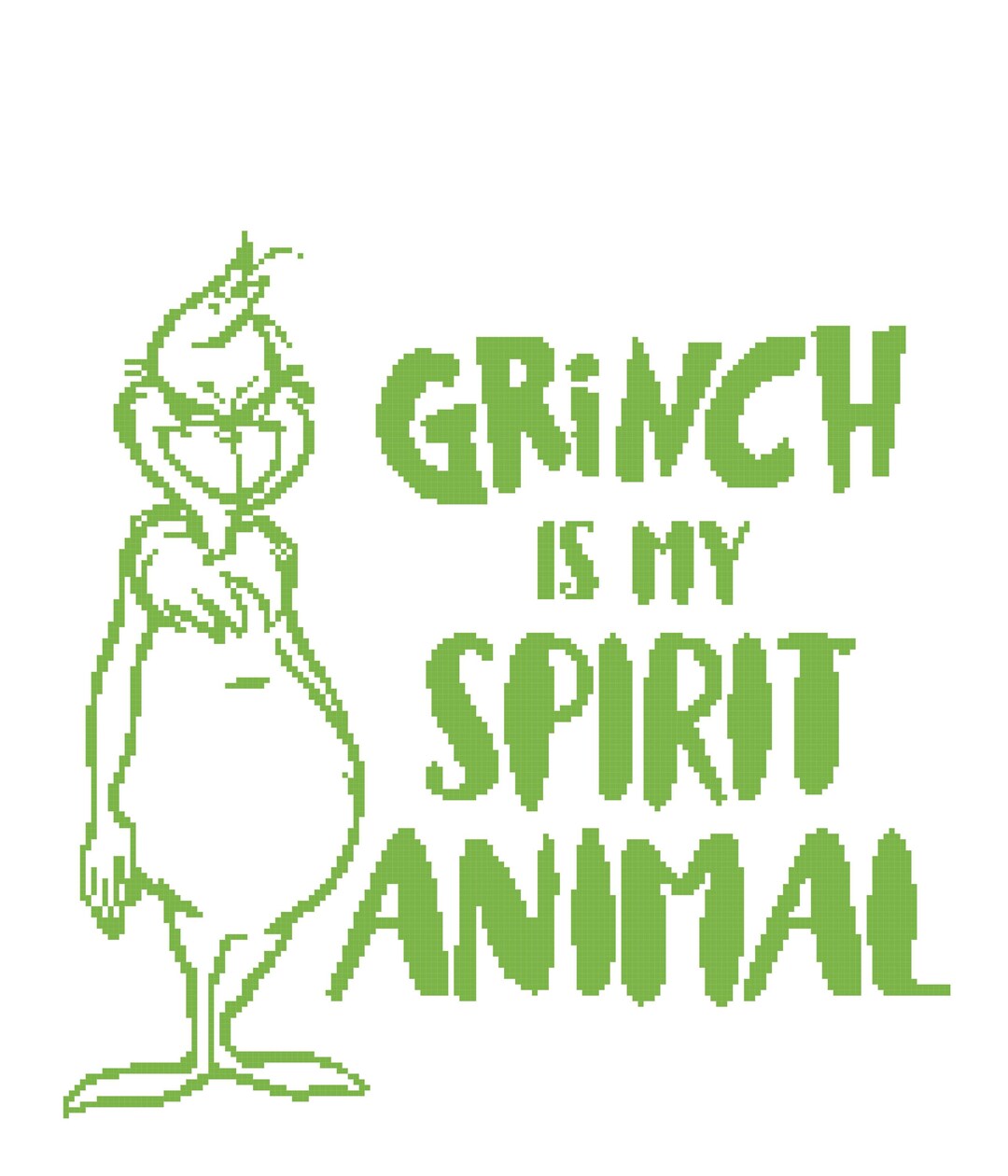 Grinch Spirit Animal Crochet Graphghan Graph - Etsy