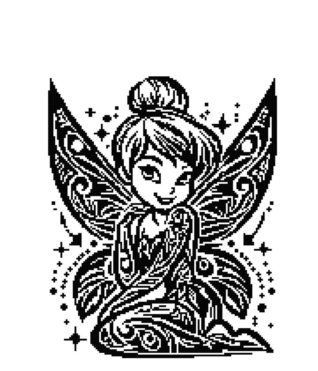 Tribal Tinker Bell Crochet Graphghan Graph - Etsy
