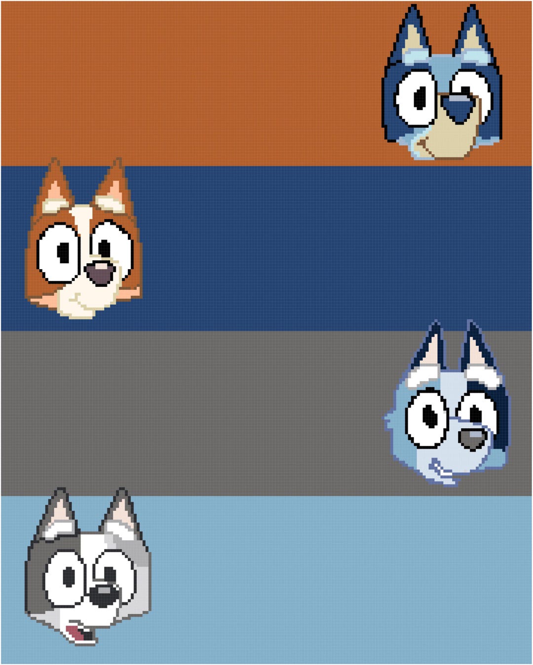 Bluey Family Crochet Graphghan Graph - Etsy Canada
