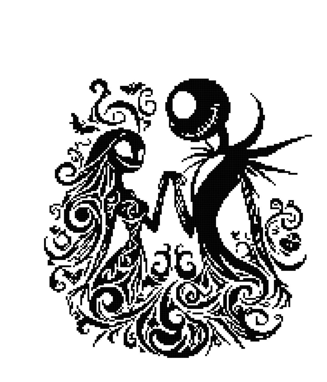 Jack and Sally Crochet Graphghan Graph - Etsy