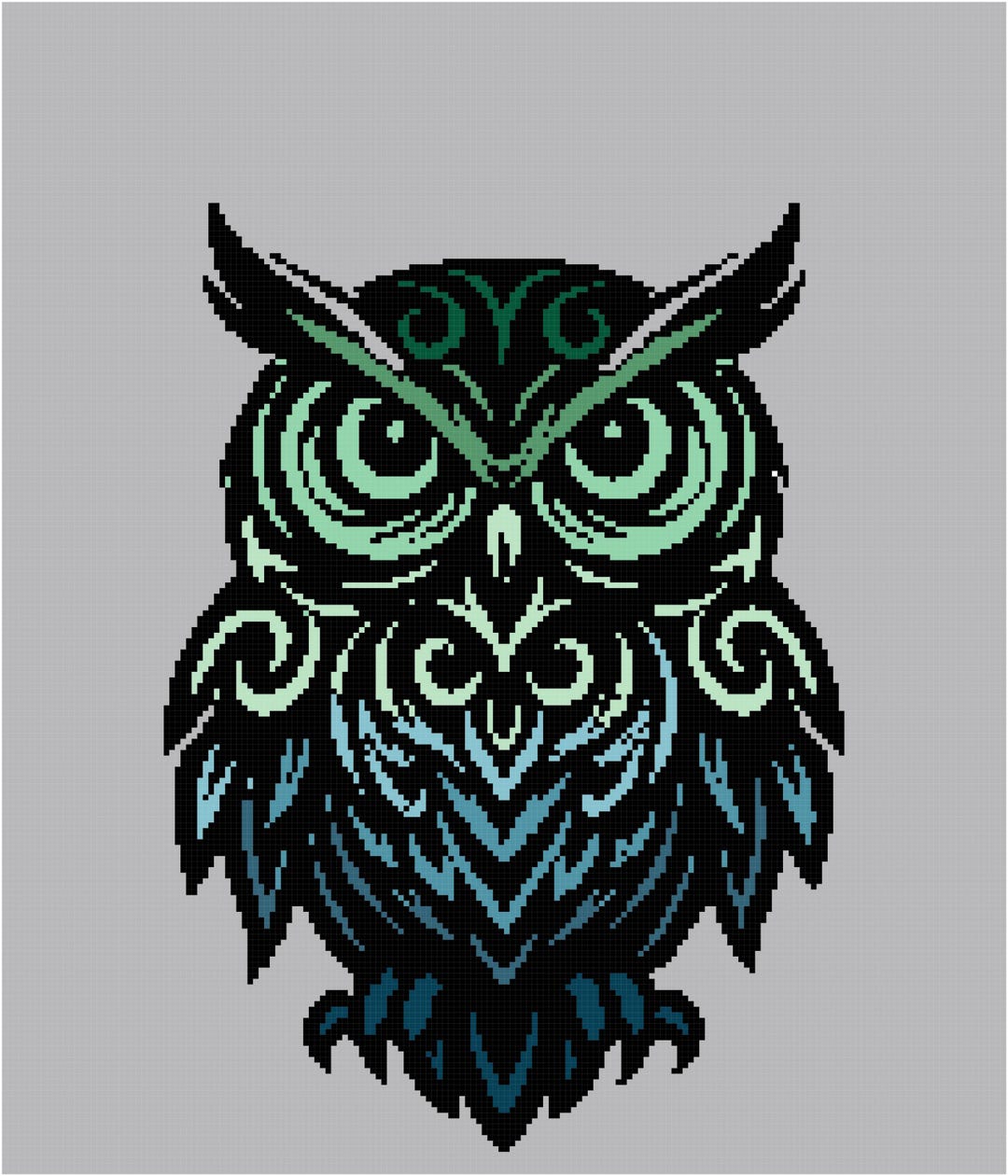 Tribal Owl Crochet Graphgan Graph - Etsy