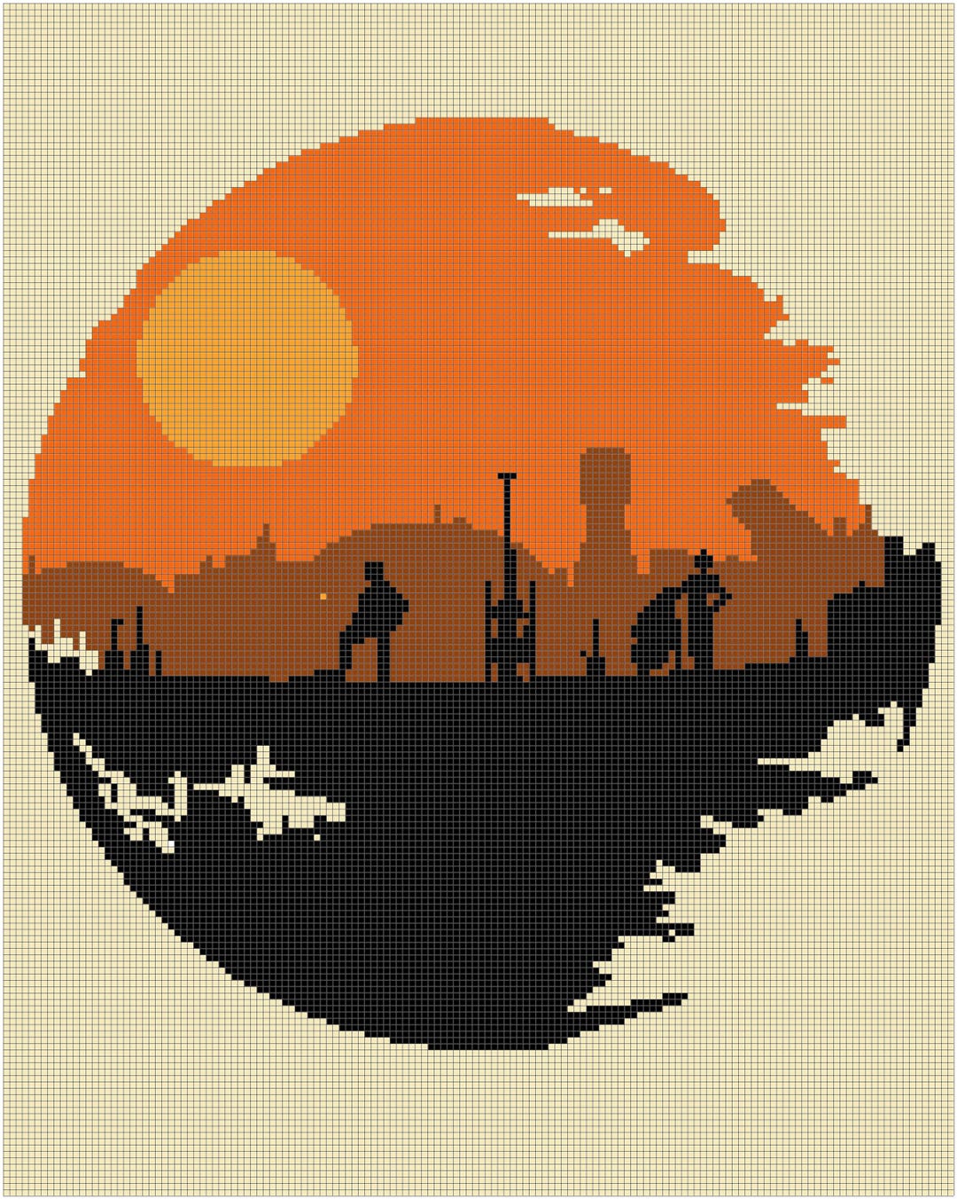 Star Wars Sphere Crochet Graphghan Graph - Etsy
