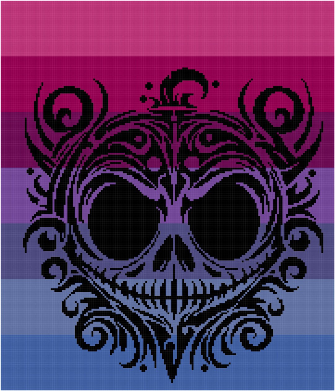 Tribal Skull Crochet Graph Pattern (digital Download) - Etsy