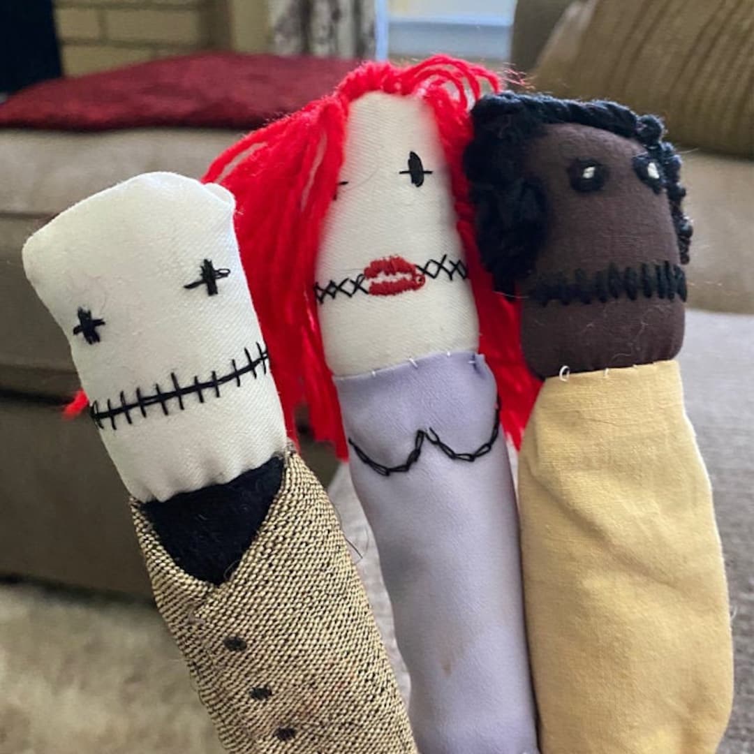 Trio of Salad Fingers Finger Puppets - Etsy