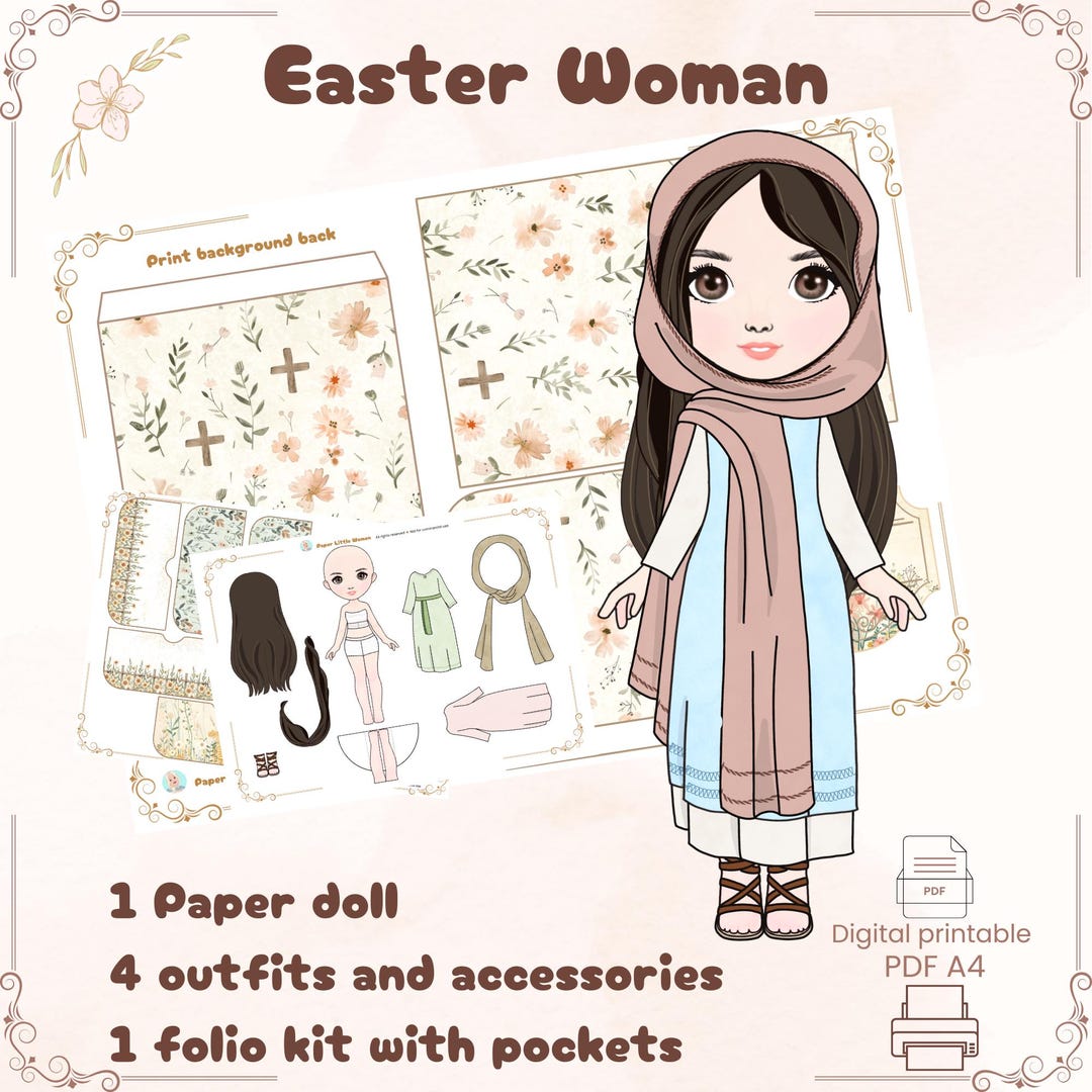 Holy Week Paper Doll: Biblical Women, 4 Outfits (PDF Download) - Etsy