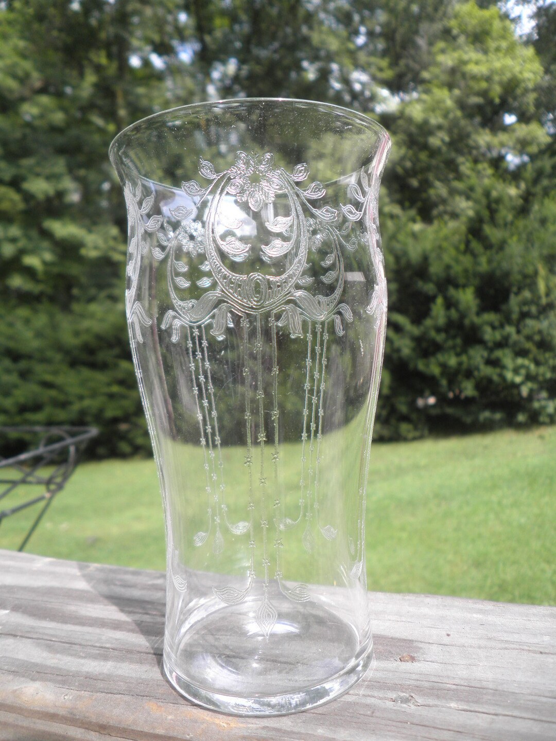 1 Tiffin Dolores Etch Art Nouveau Flat Tumbler 10 Oz. Very Rare Pattern ...