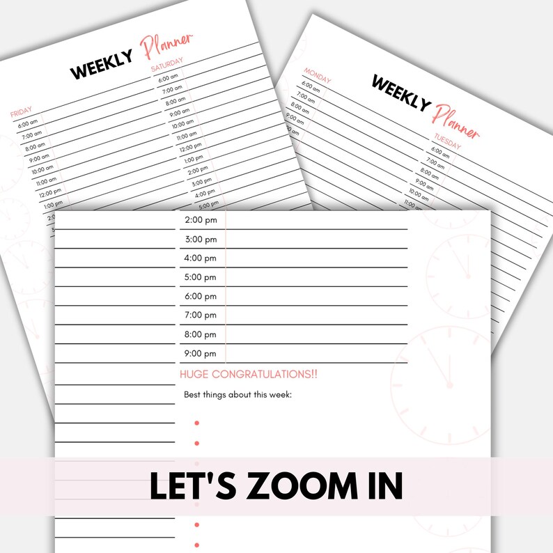 Printable Weekly Planner| Weekly Plan Sheet| Task and Appointment ...