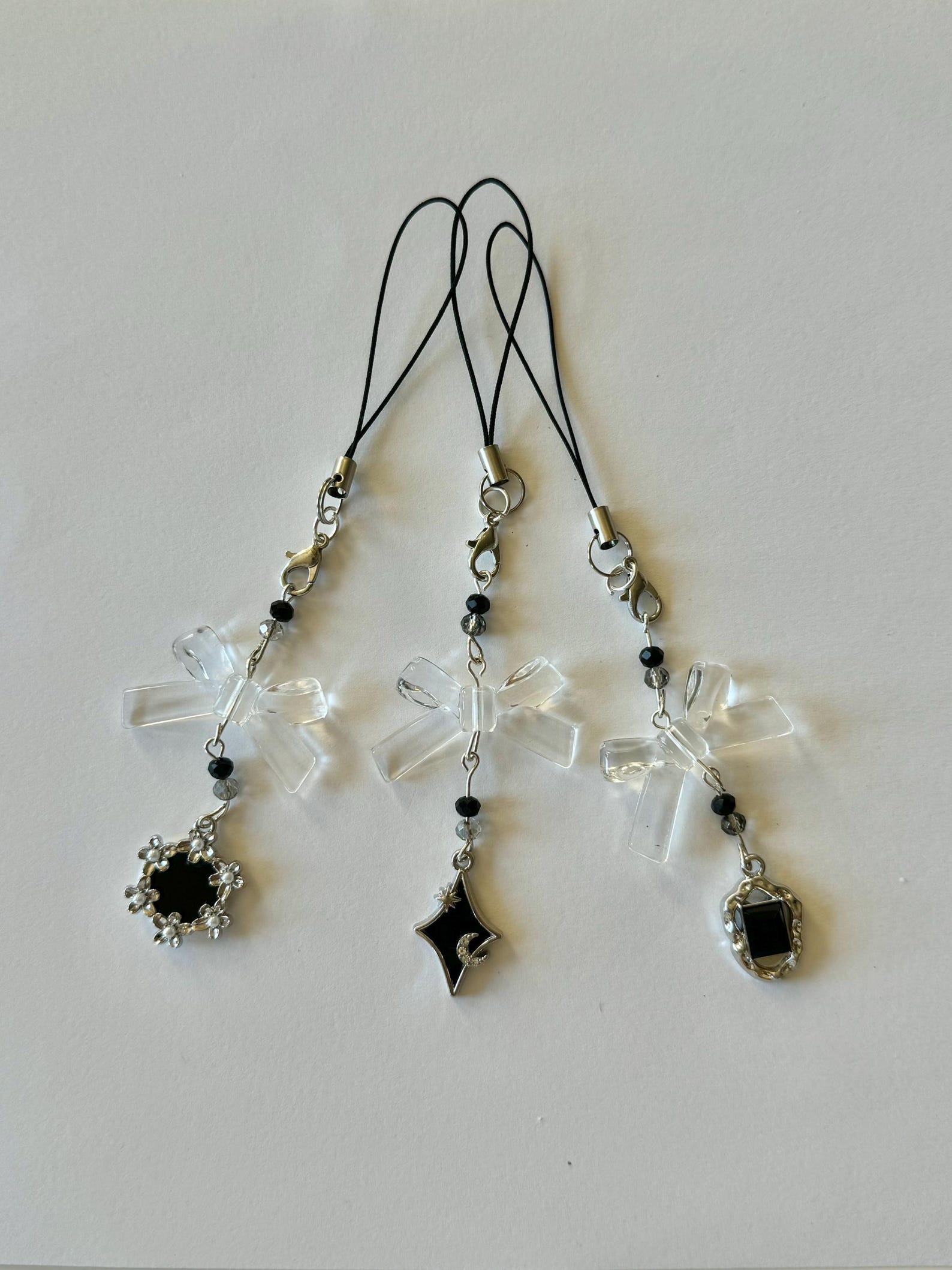 Emo Black Circle Oval Star Y2k Phone Charm/keychain (black, Grey, and ...