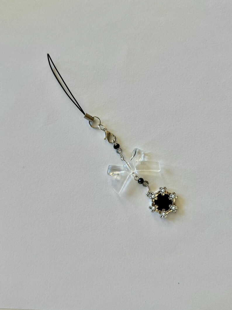 Emo Black Circle Oval Star Y2k Phone Charm/keychain (black, Grey, and ...