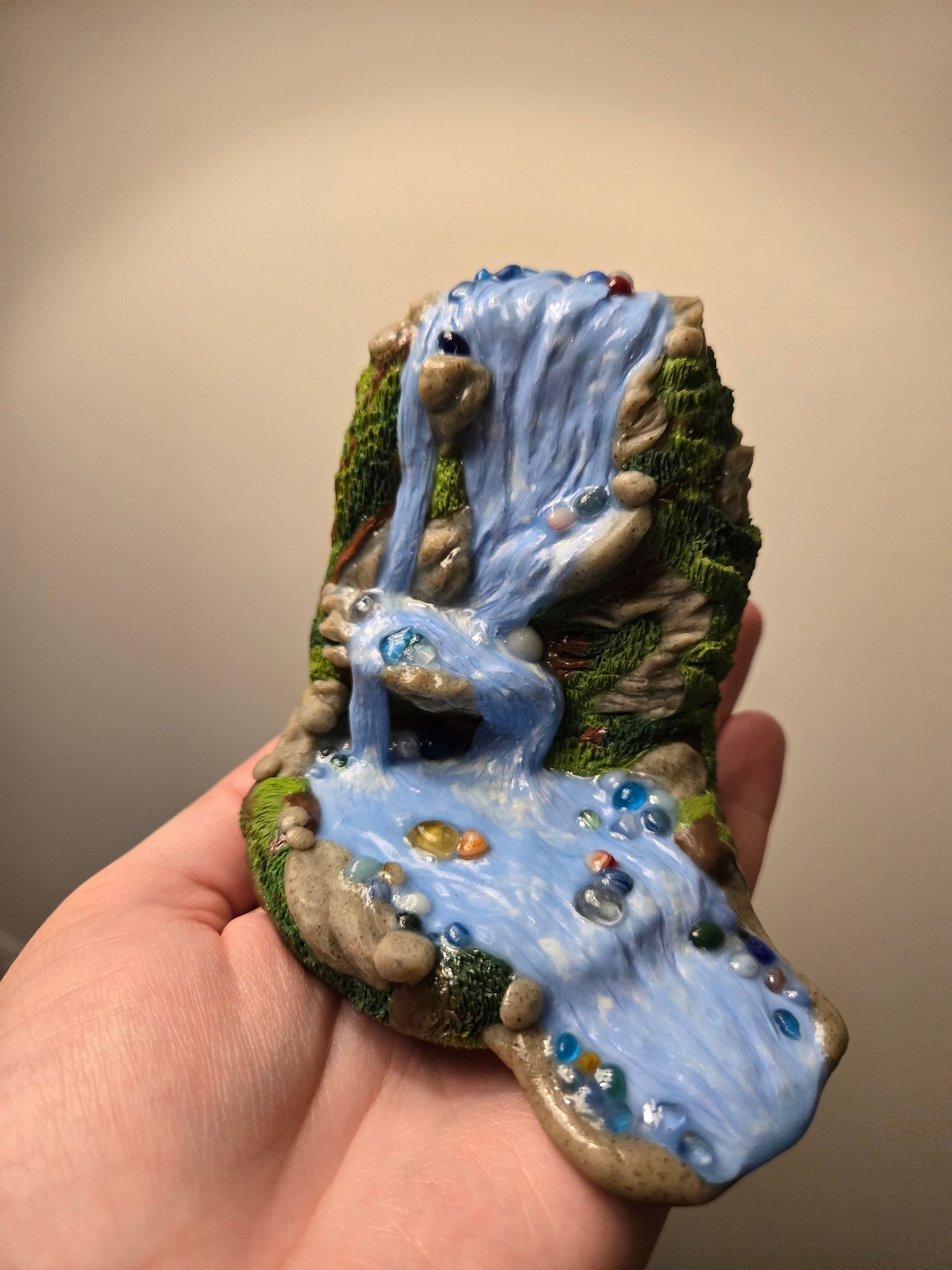 Handmade Clay Waterfall Artwork Sculpture Geology & Nature - Etsy