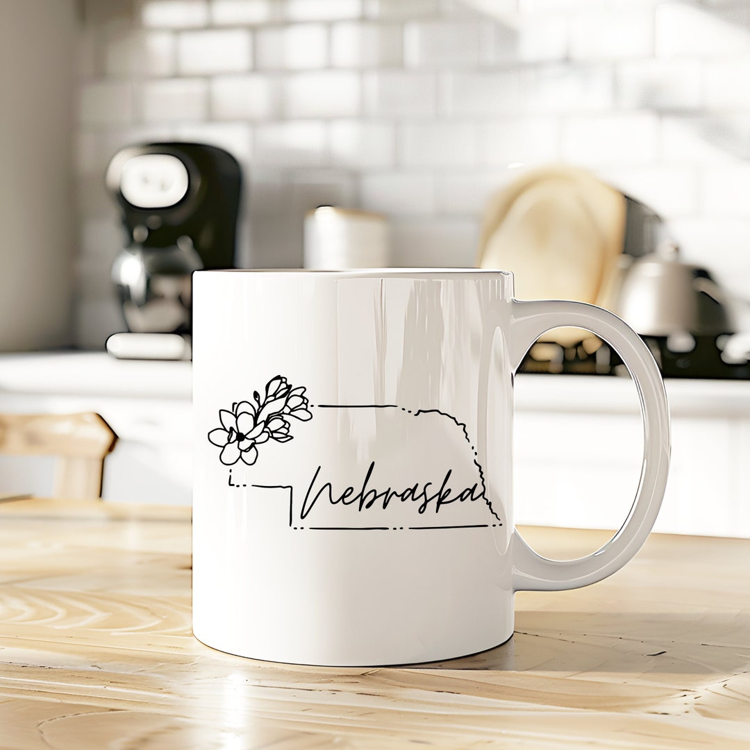 Nebraska Mug | NE Coffee Cup | NE State Tea Cup | State Map Gift | View ...