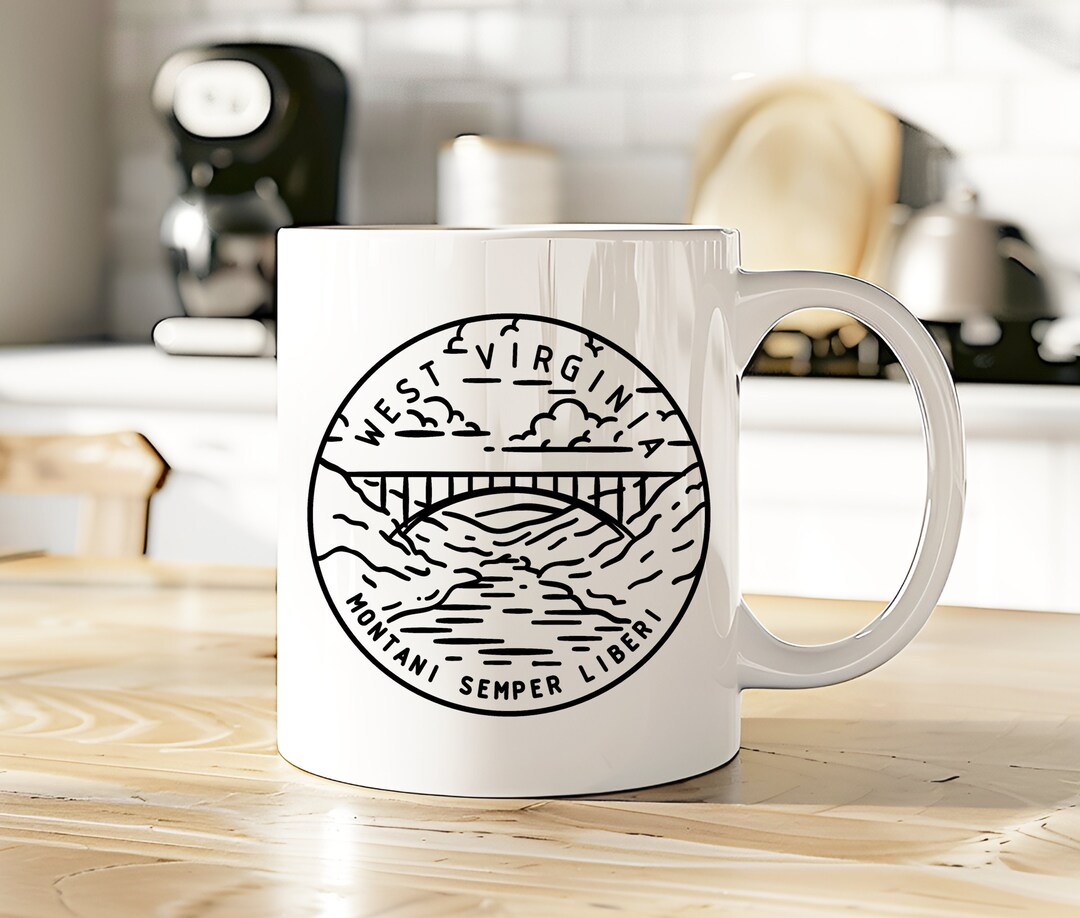West Virginia Coffee Mug | WV State Design, State Motto - Etsy
