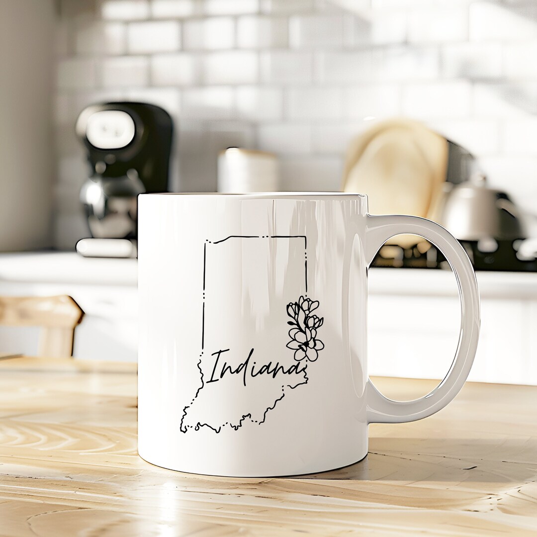 Indiana Mug | IN Coffee Cup | IN State Tea Cup | State Map Gift | View ...