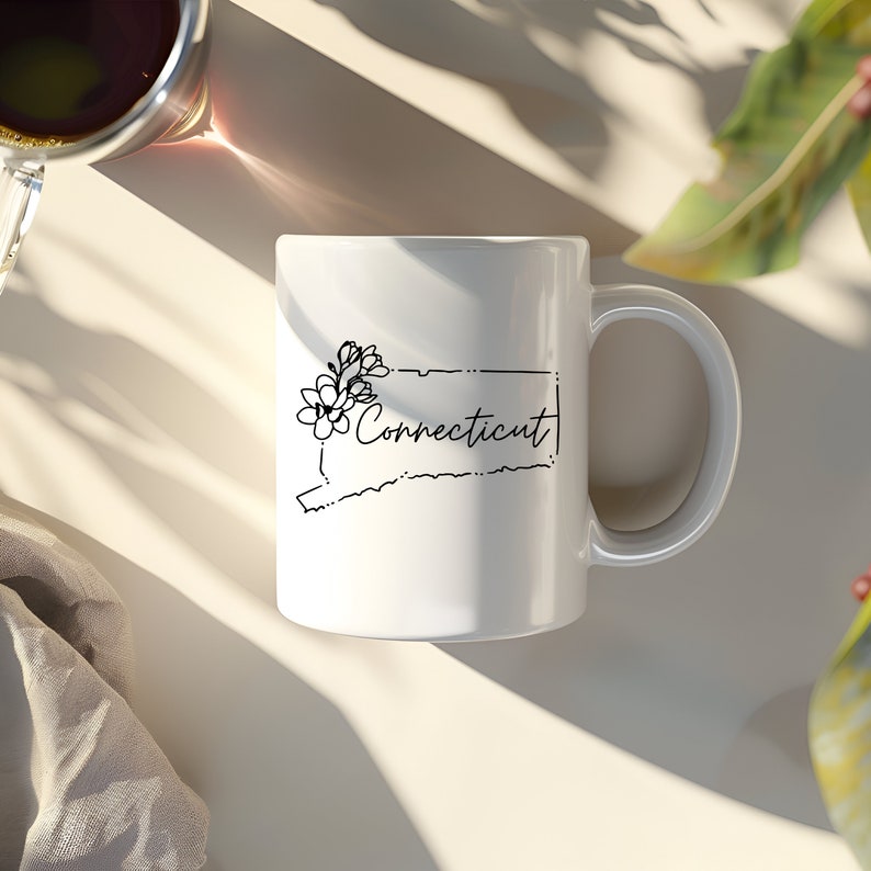 Connecticut Mug CT Coffee Cup CT State Tea Cup State Map Gift View All ...