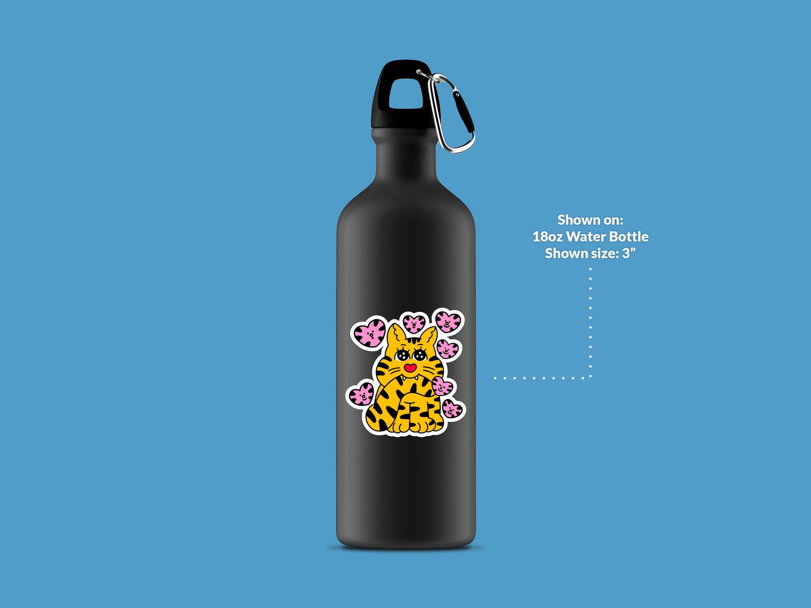 Cute Tiger Sticker - Adorable Tiger With Hearts Decal - Etsy