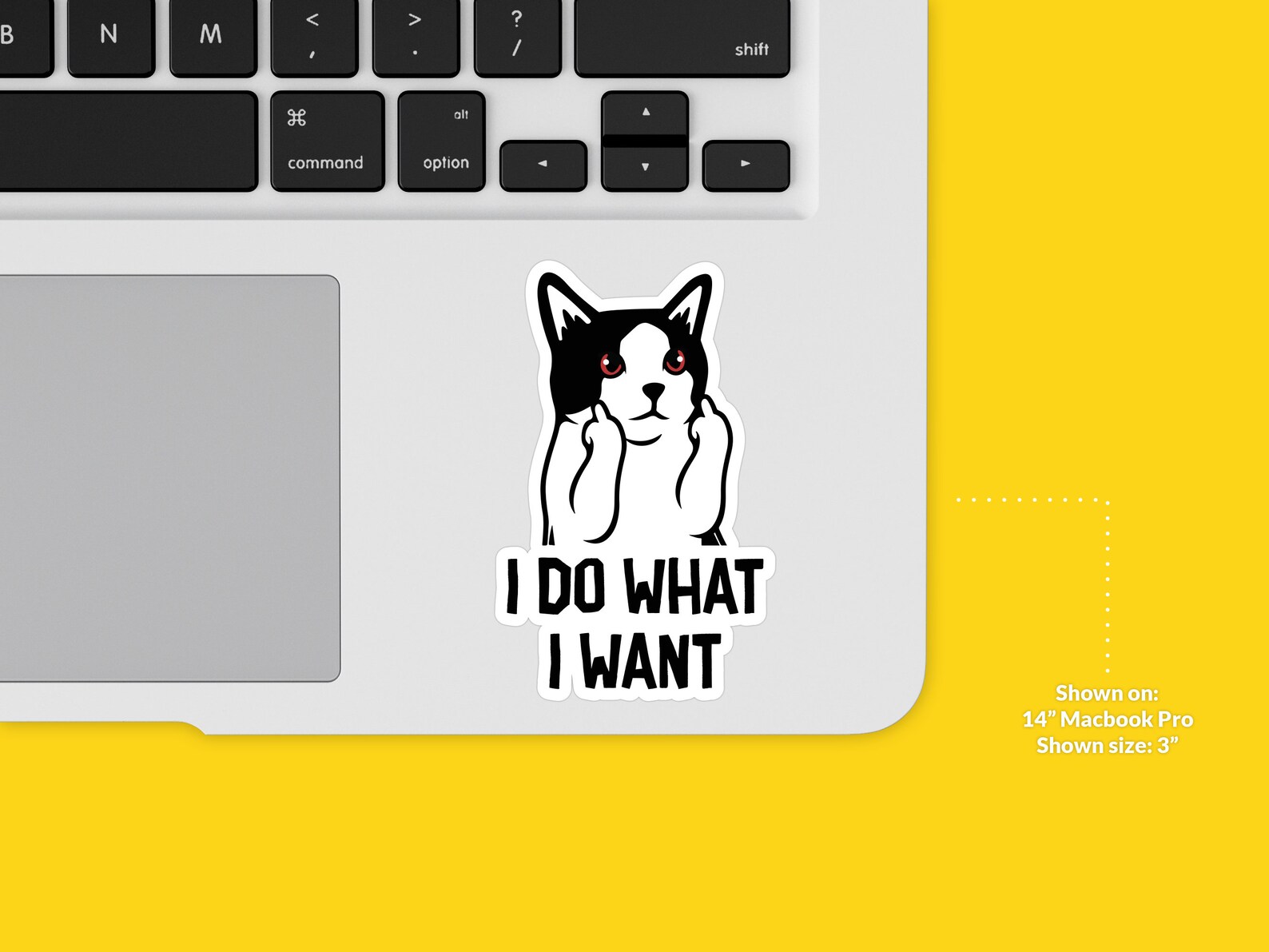 I Do What I Want Sticker, Funny Cat Decal, Quirky Animal Art, Humorous ...
