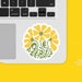 Yellow Flower Sticker, Bold Floral Decal for Laptops, Water Bottles ...