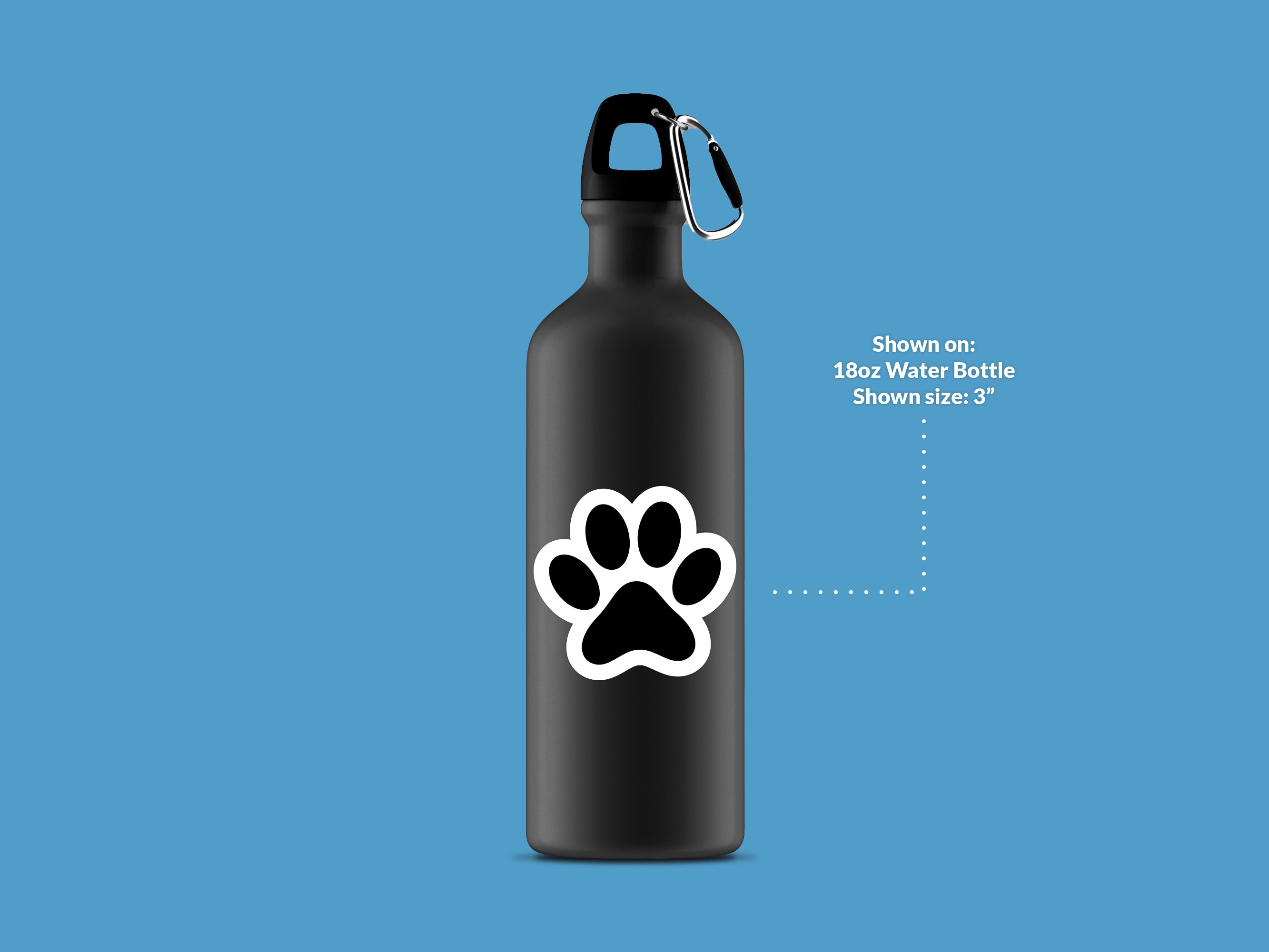 Paw Print Sticker, Cute Pet Footprint Decal, Dog and Cat Lover Art ...