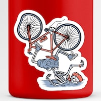Skeleton Biker Sticker - Etsy