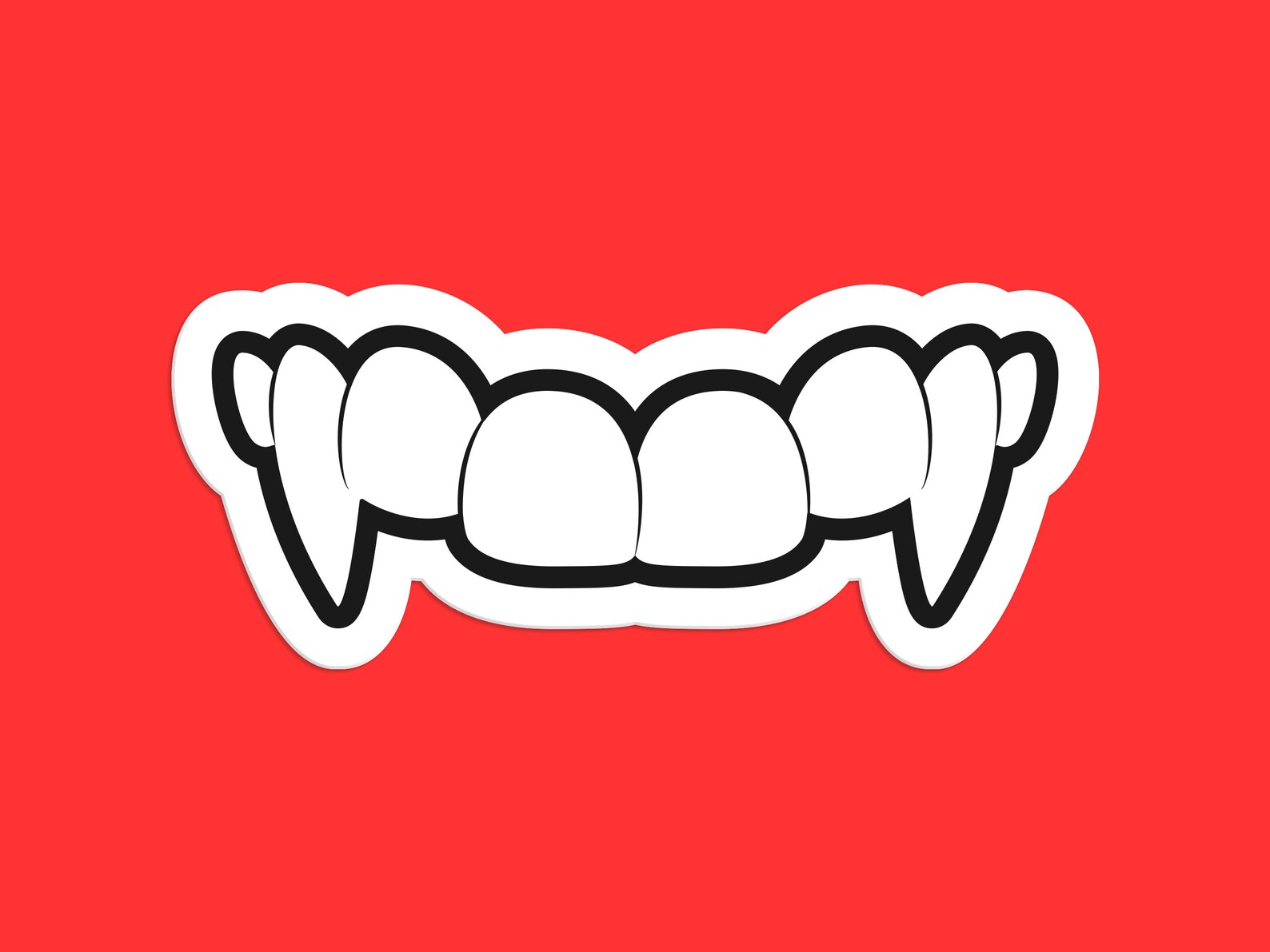 Vampire Teeth Sticker Gothic Halloween Decor, Vampire Fangs - Etsy