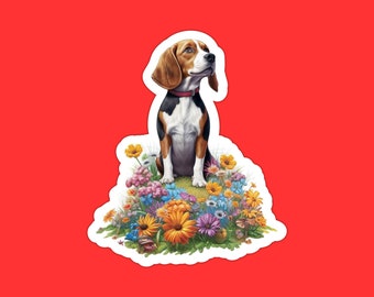 Beagle Dog Sticker, Cute Beagle Decal for Dog Lovers, Beagle Sticker ...