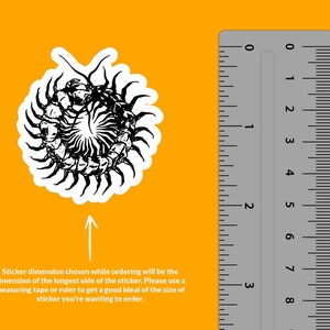 Creepy Centipede Sticker - Gothic Insect Design for Horror Enthusiasts ...