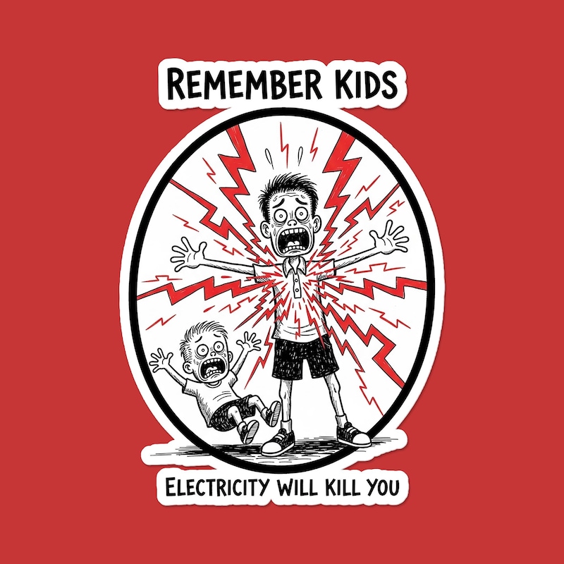 Remember Kids Electricity Kills Sign - Etsy