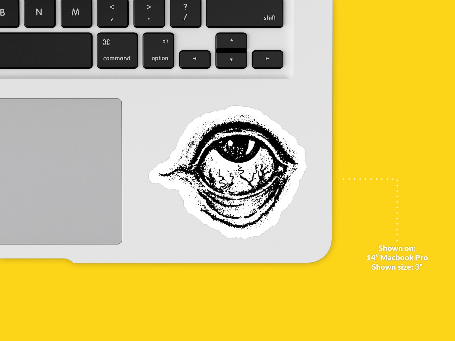 Creepy Eyeball Sticker - Gothic Horror Halloween Decor - Etsy