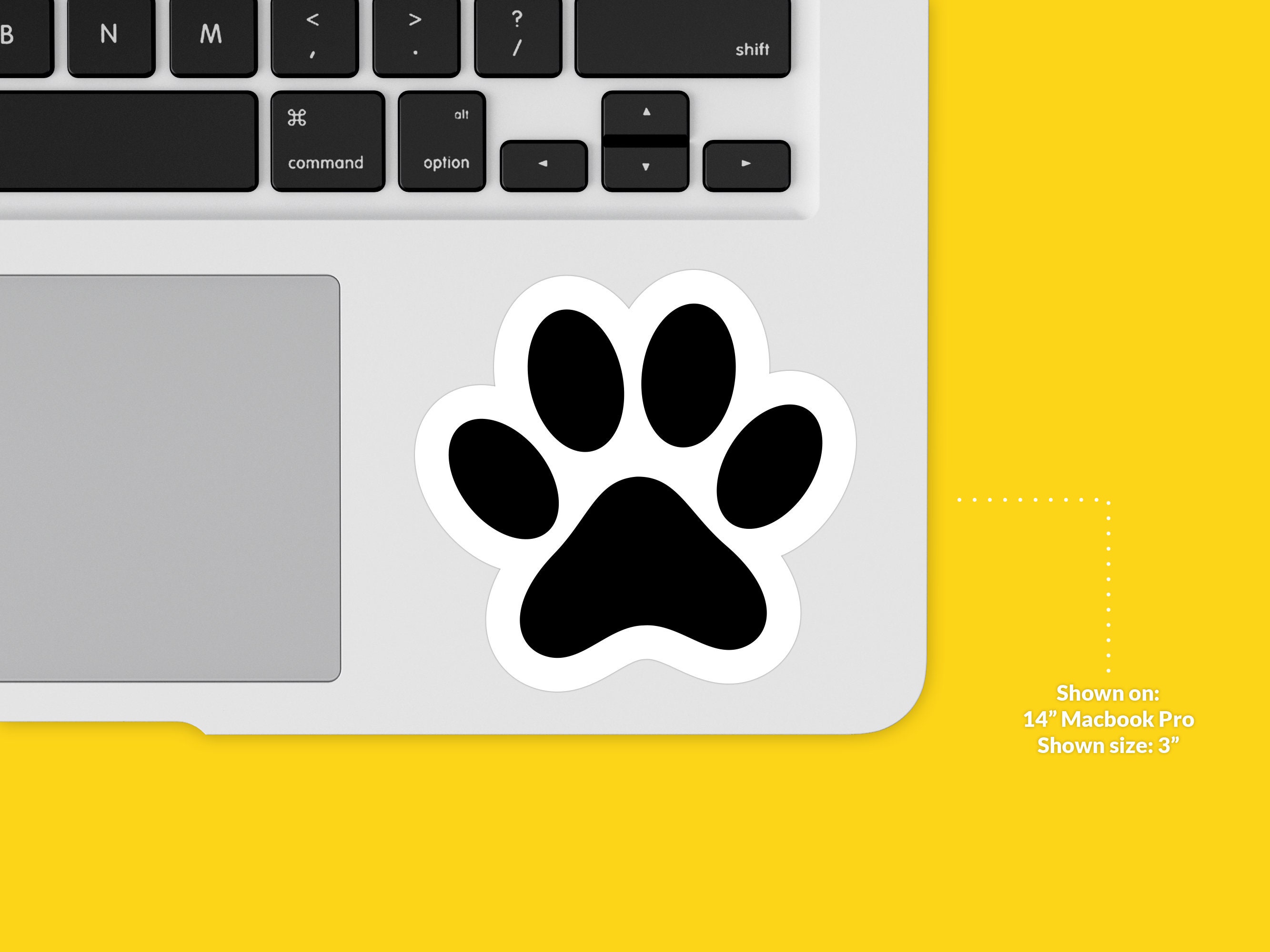 Paw Print Sticker, Cute Pet Footprint Decal, Dog and Cat Lover Art ...
