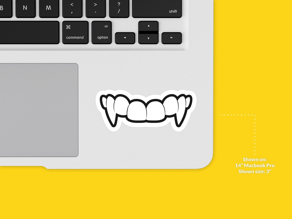 Vampire Teeth Sticker Gothic Halloween Decor, Vampire Fangs - Etsy