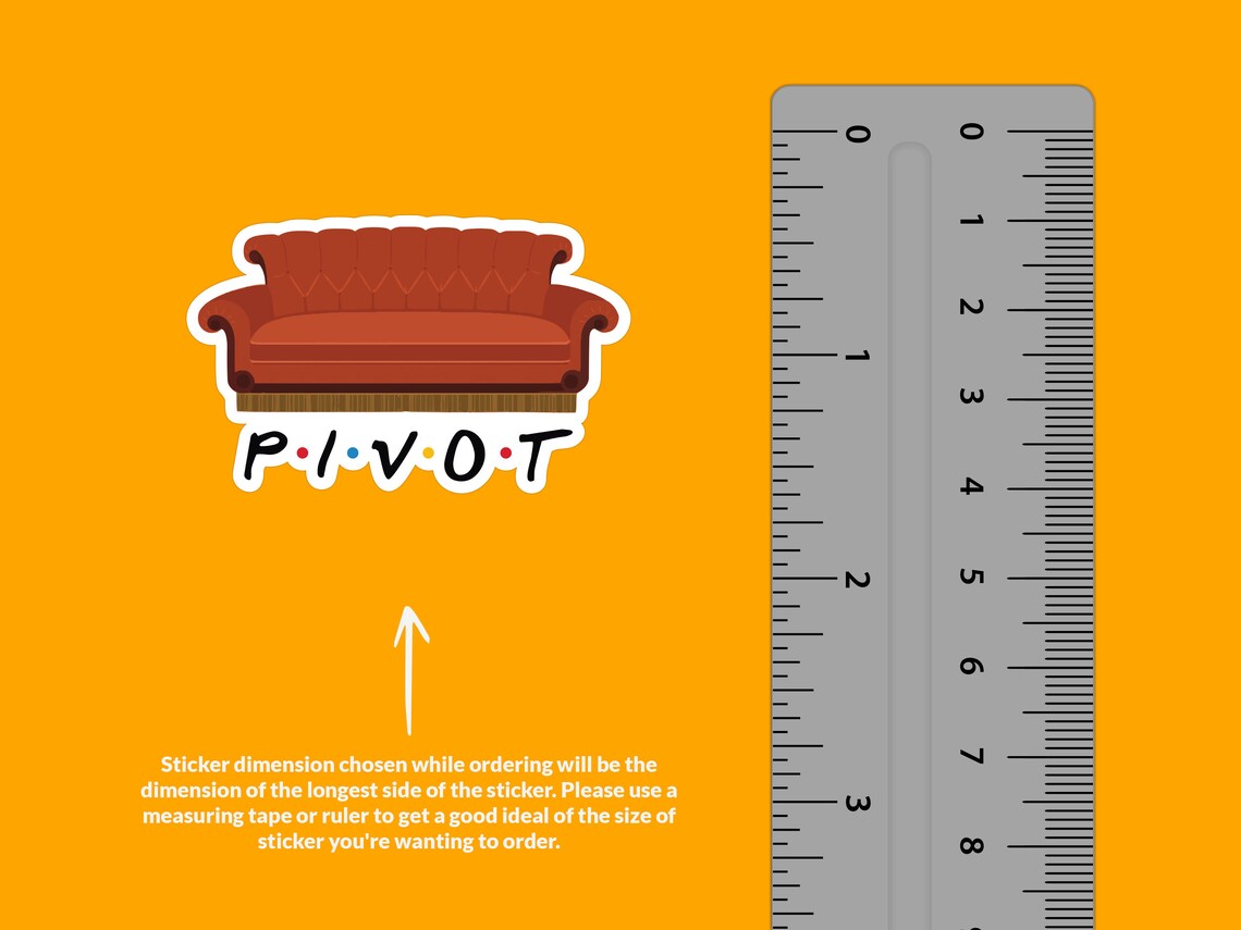 Pivot Couch Sticker, Funny TV Show Quote Decal, Sitcom Humor Sticker - Etsy
