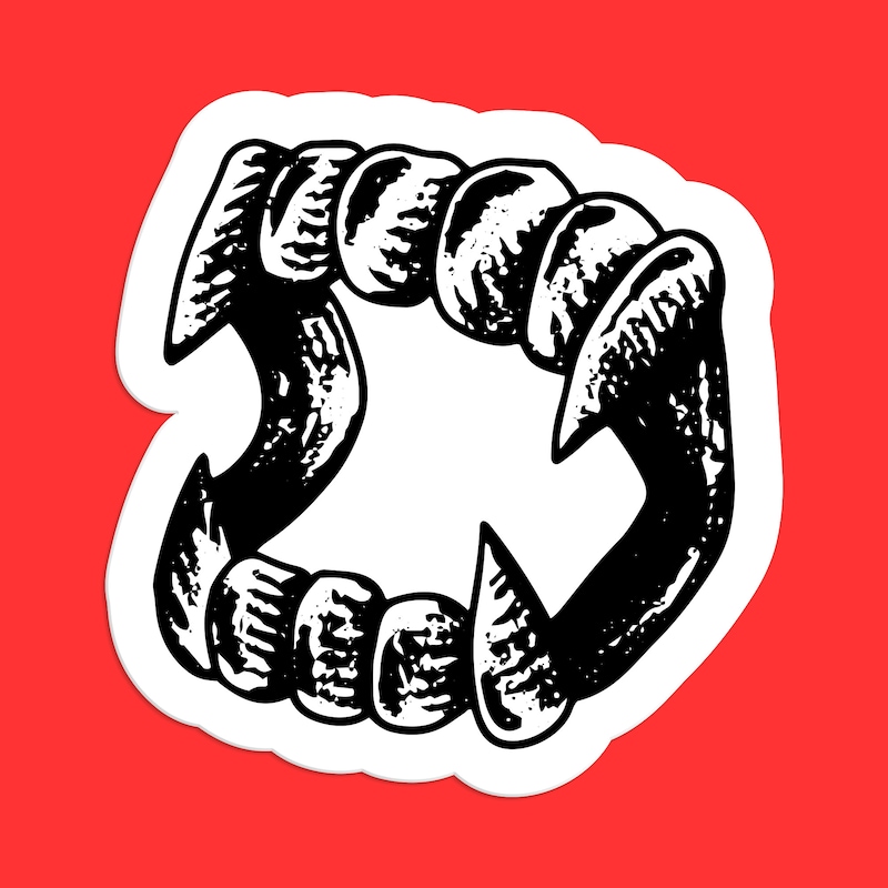 Scary Mouth Stickers - Etsy