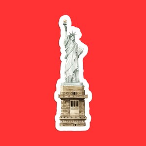 Statue of Liberty Sticker, American Monument, New York Souvenir, Travel ...