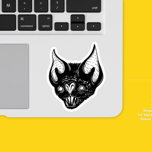 Bat Sticker, Gothic Art, Halloween Decor, Spooky Illustration - Etsy